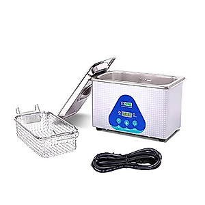 DK SONIC 42KHz Sonic Cleaner with Digital Timer and Basket for Jewelry, Ring, Eyeglasses, Denture, Watchband, Coins, Small Metal Parts, Daily Necessaries, etc (900ML, 110V)