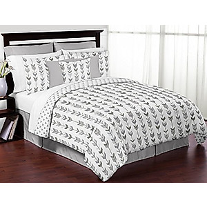 Sweet Jojo Designs Grey and White Woodland Mod Arrow Organizer Storage Bins for Collection - Set of 2