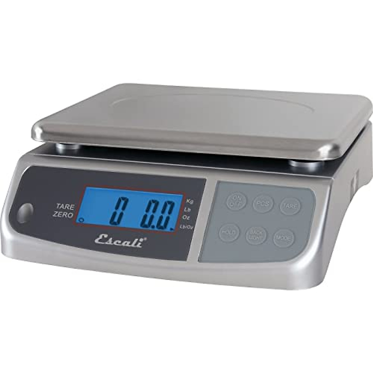 San Jamar Stainless Steel M-Series Digital Food/Kitchen Scale, 66lb Capacity, Silver