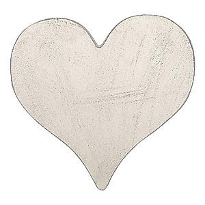 Comfy Hour 1" Cast Iron Rustic Style Heart Garden Stepping Stone for Garden Decoration, Beige, Spring in Garden Collection