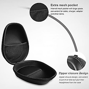 Headphone Case Carrying Organizer Hard Headphones Storage Bag Pouch Compatible with Beats Studio Philips Bose Solo 3 Sony Bose QC JBL Sennheiser Skullcandy mPow Audio Technica Cowin JVC (Black)
