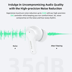 ANFIER Language Translator Earbuds Online Support 144 Languages & Accents Translation Music and Calling 3-in-1 Wireless Translator Device with APP Fit iOS & Android