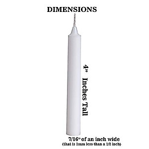 Chime Candles for Spells, Rituals, Birthday Party Congregation (100, White)