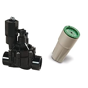 Rain Bird CPF100 In-Line Automatic Sprinkler Valve with Flow Control, 1" Threaded Female x Female Rain Bird WPCONN10 Waterproof Grease Cap Wire Connectors, 10-Pack
