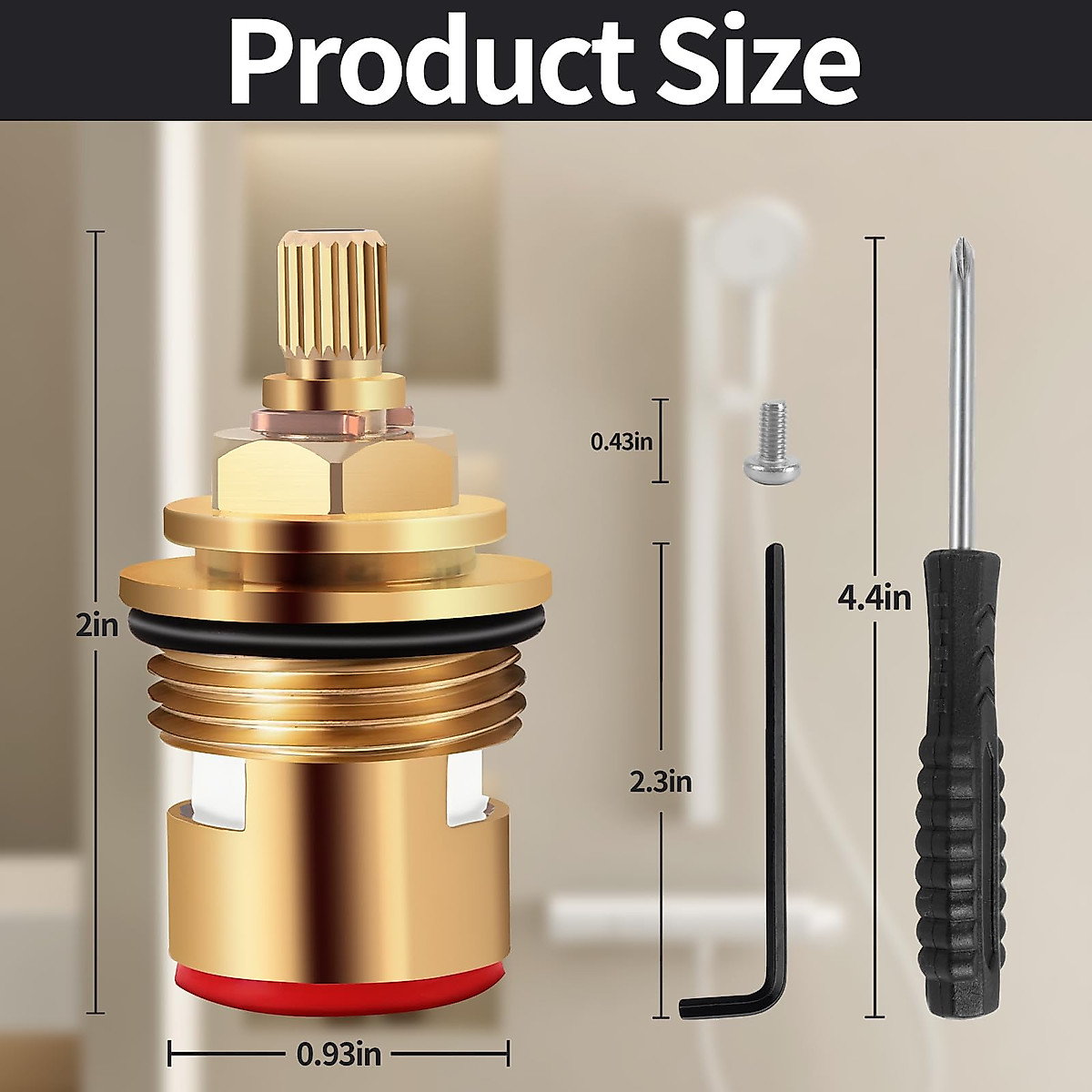 147210 Shower Cartridge Replacement Volume-Control Cartridge For Bathroom Faucets,Compatible With 3/4" Exact Temp Valve System.Brass Construction