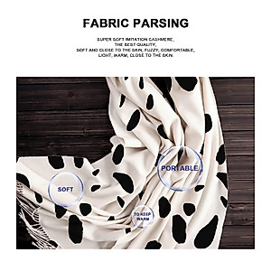 merahans Women's Dalmatian Print Scarf Pashmina Shawls and Wraps Comfortable Long Scarf Winter Warm Scarves