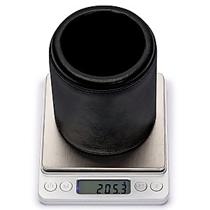 Yellow Mountain Imports Premium Padded Leatherette Dice Cup with 5 (14mm) 6-Sided Dice Set