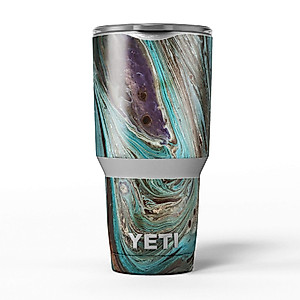 Design Skinz Swirling Dark Acrylic Marble - Skin Decal Vinyl Wrap Kit Compatible with The Yeti Rambler Cooler Tumbler Cups