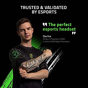 Razer BlackShark V2 Pro Wireless Gaming Headset: THX 7.1 Spatial Surround Sound, Detachable Mic, For PC, Mac, PS4, PS5, Switch- Black (Renewed)