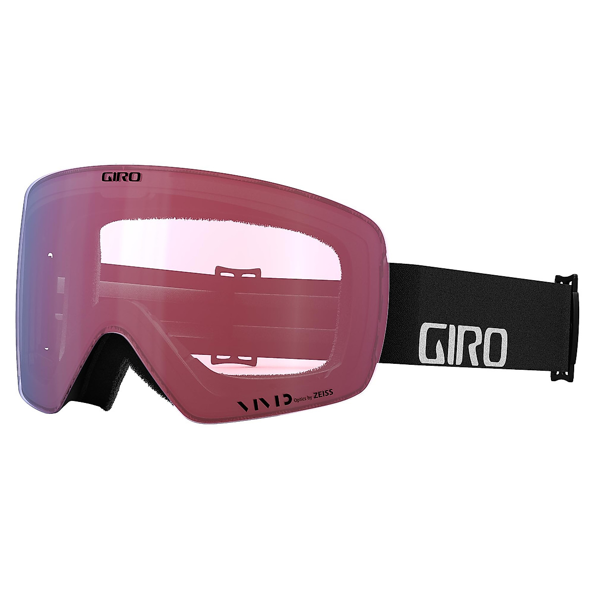 Giro Contour Ski Goggles - Snowboard Goggles for Men & Women - Black Wordmark Strap with VIVID Ember/VIVID Infrared Lenses