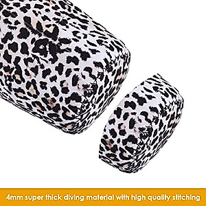 TIESOME Reusable Iced Coffee Sleeves, Leopard Print 3 Pieces Neoprene Cup Sleeve Coffee Cup Holder for Iced & Hot Drinks Beverages Sleeve for Most Coffee S+M+L 3 Size