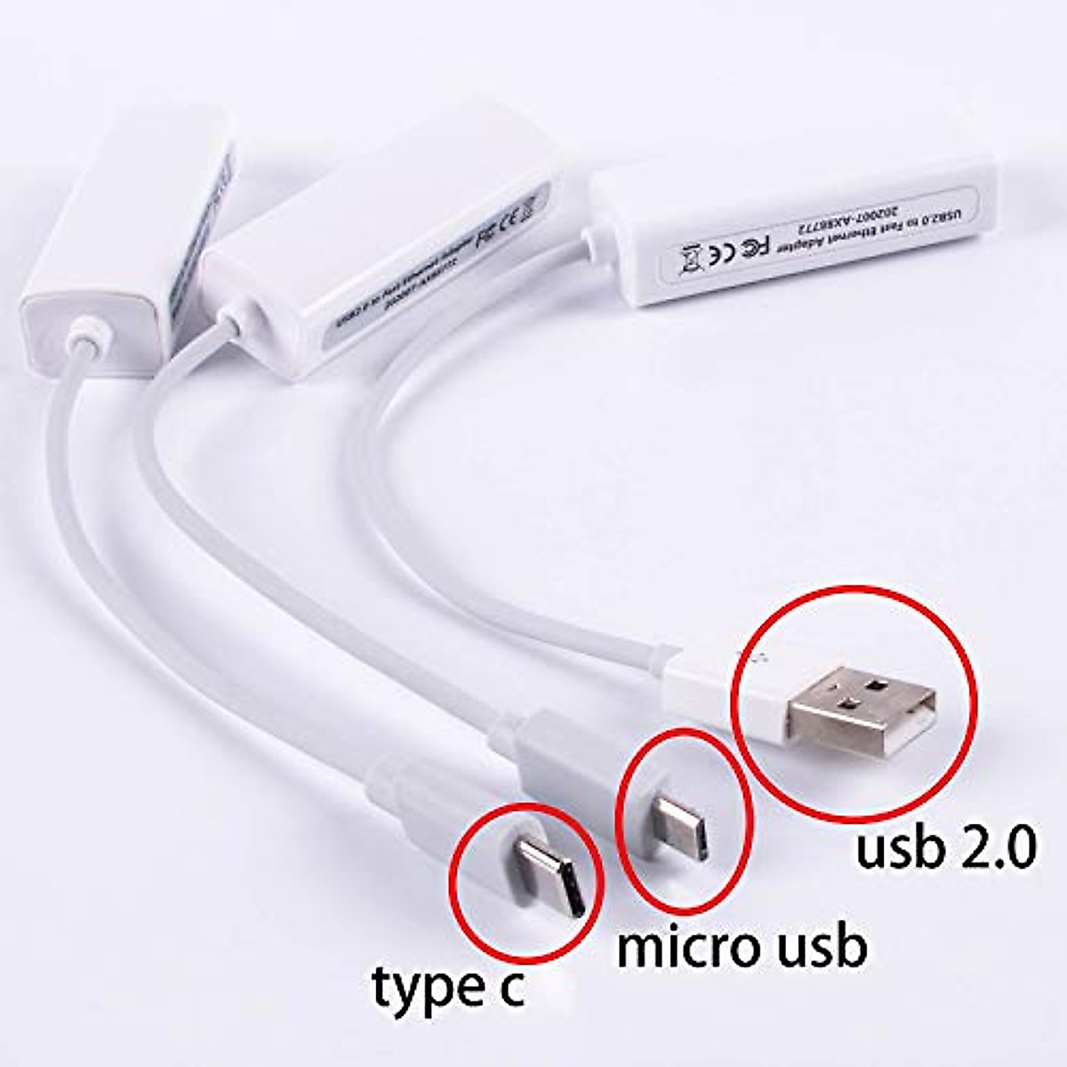 USB to RJ45 LAN Ethernet Adapter 100Mbps USB to RJ45 LAN Converter 10M 100M with Asix AX88772B AX88772 Chip (Micro USB to RJ45)