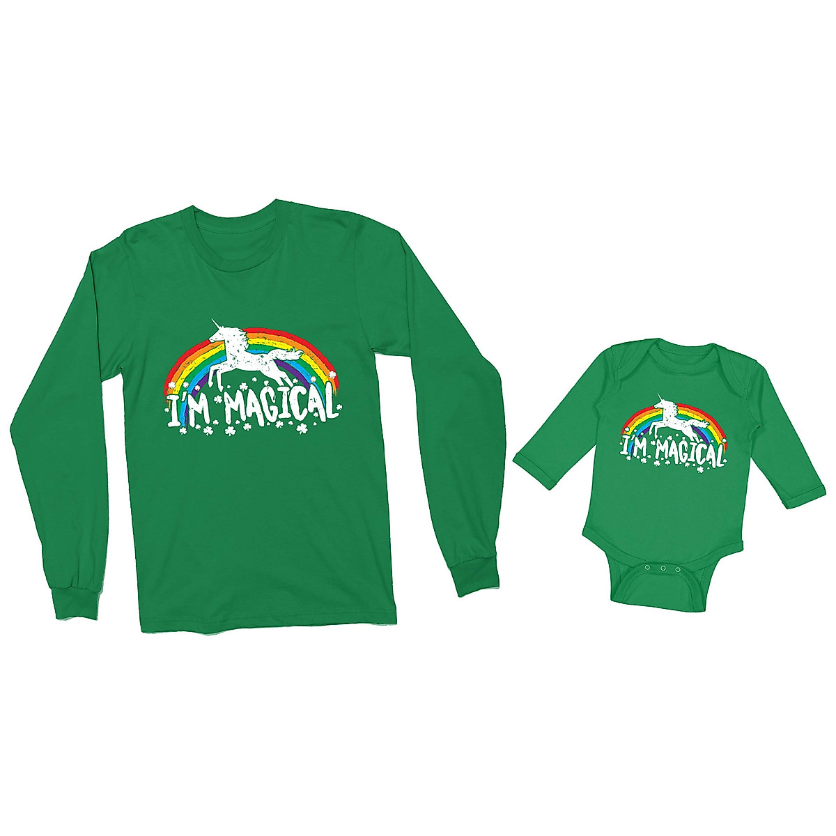 Haase Unlimited I'm Magical St. Patrick's Day Long Sleeve Kid's T-Shirt (4T, Kelly Green)