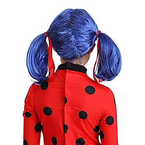 InSpirit Design Girl's Miraculous Ladybug Wig Standard, Blue,red