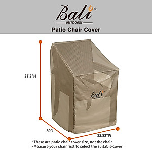 BALI OUTDOORS Stackable Patio Chair Cover Waterproof Outdoor Patio Furniture Cover, Brown