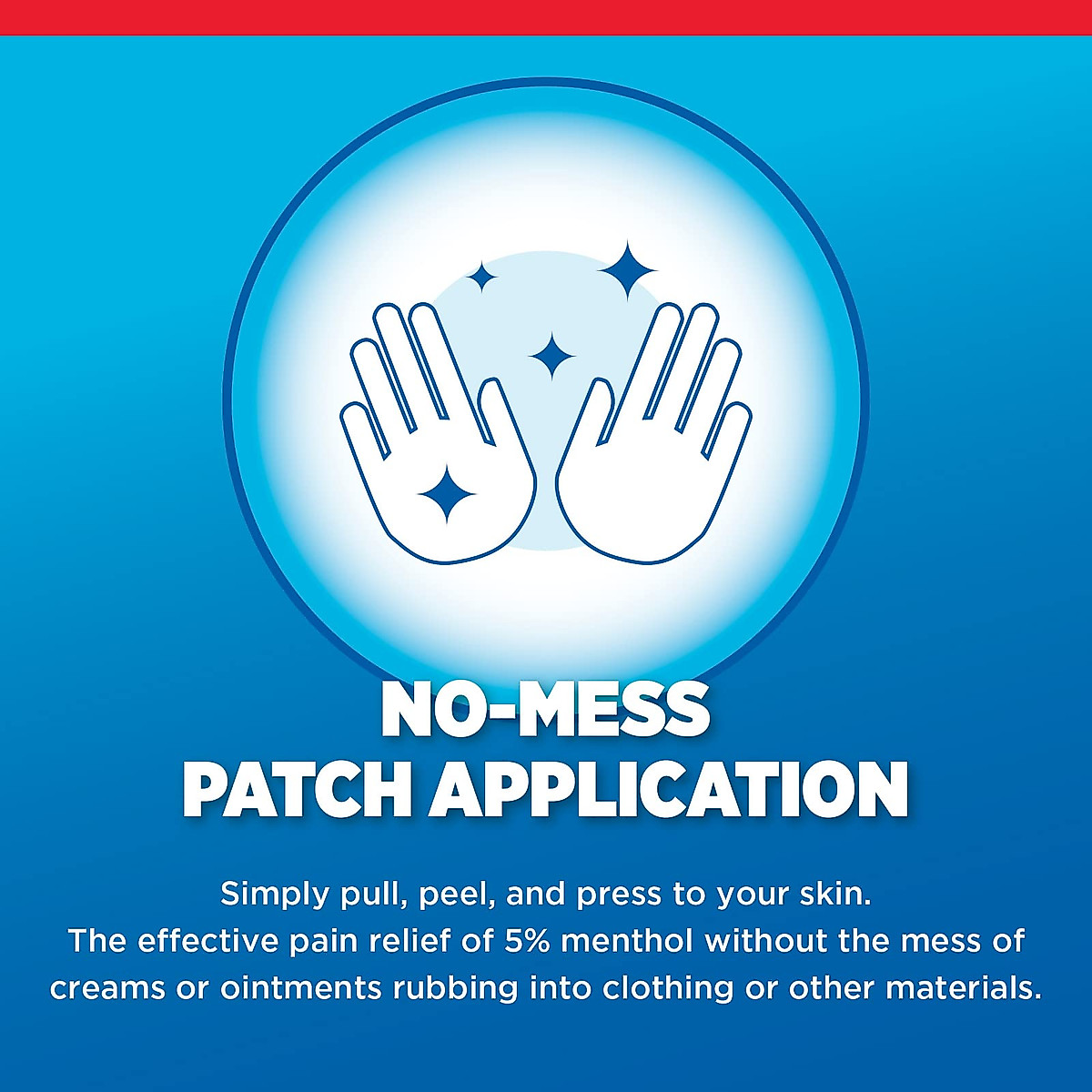 Amazon Basic Care Medicated Cold Hot 5% Menthol Patch, 7.87” x 3.93”, 15-Count Box (Previously HealthWise)