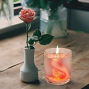 Scented Candle,Gift for Women,Natural no Toxic Organic Rose Jelly Gel Soy Wax Mermaid Jar Candles, Home Decorative Fragrance Candles Gift,Birthday Gift Idea,7.07 oz
