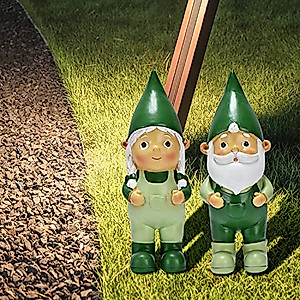 ASAMASA 2 Pcs Funny Garden Gnomes Statue Garden Gifts Gnome Decor Naughty Gnome Statue Indoor/Outdoor Garden Gnome Sculpture for Patio Yard Decorations