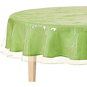 BNYD Clear Plastic Tablecloth Protector, Table Cloth Vinyl (70" Round)