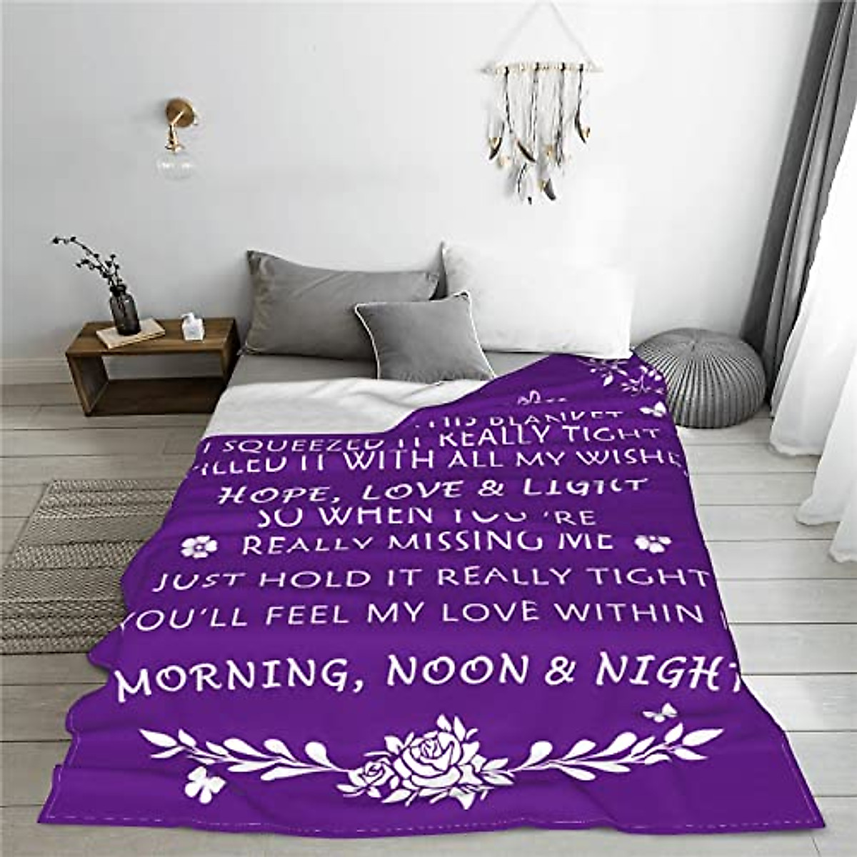 I Love You Grandma Gift Blanket Soft Throw Great Grandmother Gifts for Grandma Nana Gifts from Grandkids for Birthday Mothers Day Wrap Your Grandmother with Love and Inspirational Words 50" x 60"
