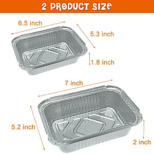 Thanksgiving Food Aluminum Pans with Lids Foil Thanksgiving Leftover Containers Disposable 2 Size Turkey Cookware Takeout 24 Pcs Fall Thanksgiving Party Favors