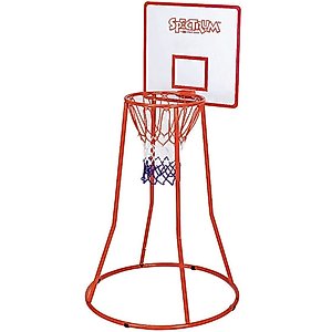 S&S Worldwide Mini Steel Basketball Goal with Backboard – 4'H Rim & 18" Rim – Stable 36" Base for Kids
