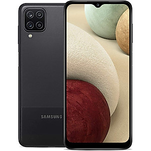 SAMSUNG Galaxy A12 Nacho (128GB, 4GB) 6.5", 48MP Camera, All Day Battery, Dual SIM GSM Factory Unlocked 4G Volte (USA + Global) International Model A127M/DS (Extra Fast Charger Bundle, Black)