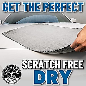 Chemical Guys MIC_781_01 Waffle Weave Gray Matter 70/30 Blend Microfiber Drying Towel with Silk Edging, 25" x 36"