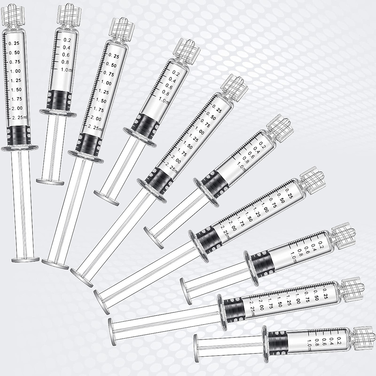 1 ml 2.25 ml Borosilicate Glass Syringe Anti Leak Heat Resistant Accurate Measuring Syringe for Oils Feeding Glue