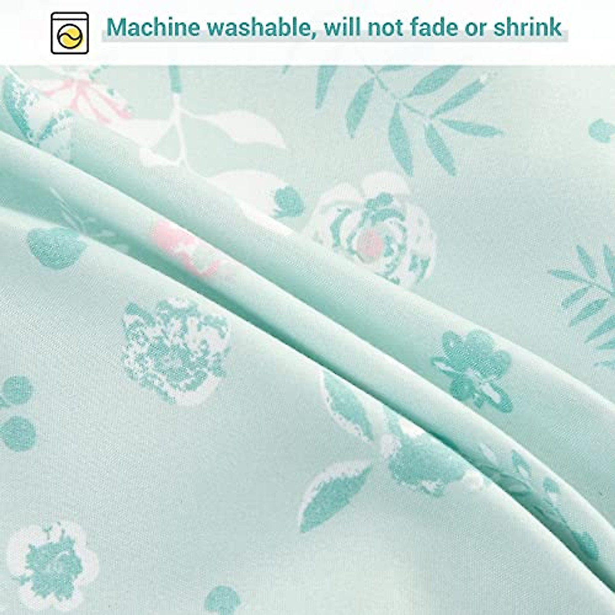 Viviland Twin Butterfly Comforter Set for Girls - Kids Brushed Microfiber Twin Bedding Set - 5 Pieces Machine Washable Bed in A Bag with Soft Comforters, Sheet Set, Shams - Pale Green