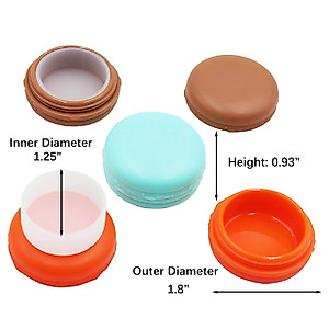 KUVIS 7ml Macron Plastic Silicone Containers Concentrate Non-stick Silicone Storage Jars Multi Use (5)