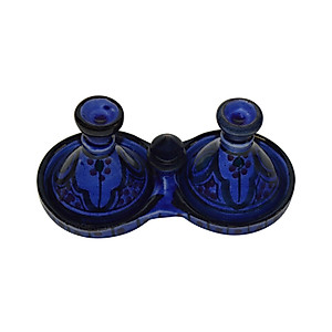 Moroccan Handmade Tagine Double Spice Holder seasoning Container