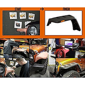 Rugged Ridge | Hurricane Flat Fender Flare Kit | 11640.10 | Fits 2007-2018 Jeep Wrangler JK