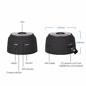 WOHAOK Mini Hidden Cameras, Wireless WiFi Camera HD 1080P Home Security, Surveillance with Audio and Video Live Feed, Covert Baby Nanny Cam, Tiny Smart Cameras with Night Vision and Motion Detection