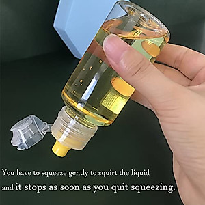 ZAYOIZY 4pcs Mini Honey Squeeze Bottle Refillable Condiment Container Dispenser with Flip Top, Camping/Travel Size Leakproof Bottles for Syrups, Ketchup, Salad Dressing, Cooking Oils