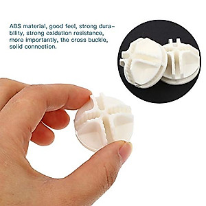 Cabilock 20pcs White Wire Cube Plastic Connectors for Modular Storage Organizer Closet and Wire Shelving Closet Clasp Buckle Clip Buttons