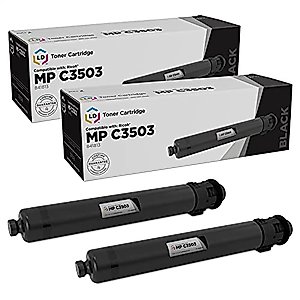 LD Compatible Toner Cartridge Replacement for Ricoh MP C3503 841813 (Black, 2-Pack)