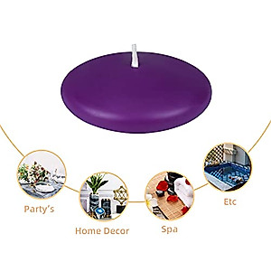 Zest Candle 12-Piece Floating Candles, 3-Inch, Purple