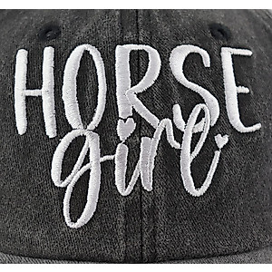 Horse Gifts for Girls Women, Funny Animal Lover Horse Hat, Adjustable Cotton Embroidered Horse Party Decorations Baseball Cap, Retirement Birthday Gifts for Mom Wife Grandma Friend Farmer Ranch Owner