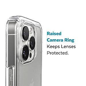 Speck Clear iPhone 14 Pro Case - Drop Protection with Scratch Resistant Dual Layer Slim Phone Case for 6.1 Inch iPhones 14 Pro Cases - Anti-Yellowing & Anti-Fade Case - GemShell