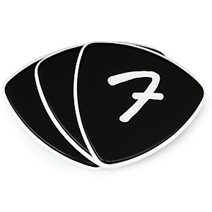 Fender F Grip Guitar Picks 346 Shape, Black, 3-Pack
