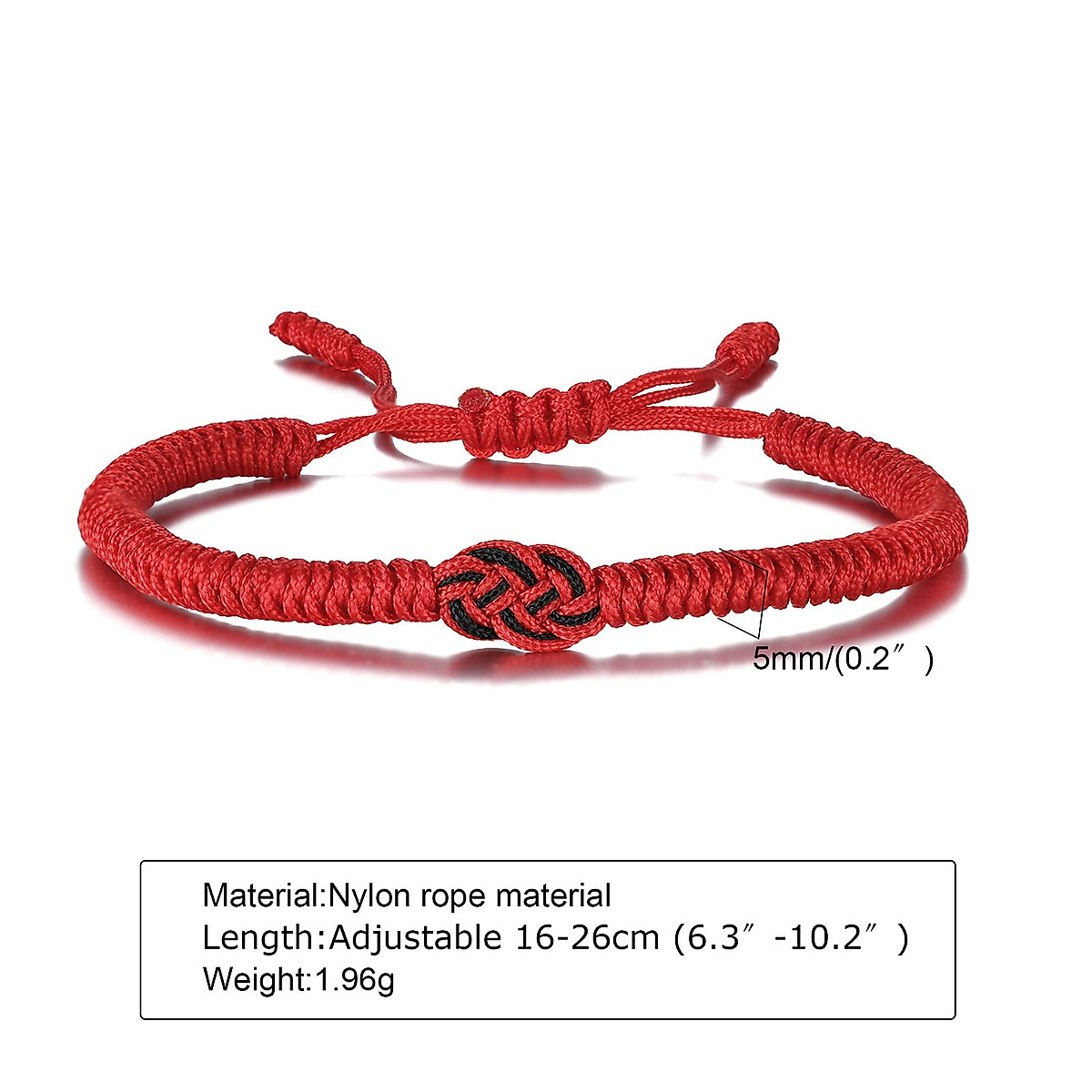 MPRAINBOW Personalized Braided Couples Bracelet：Custom Name Promise Words Engraved Bracelets Attraction Relationship Bracelets for Him and Her (Luck Love Knot)