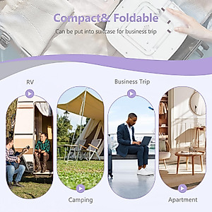 Imfriy Portable Washing Machine, Small Mini Portable Washer Cleans Underwear,Baby Clothes,Small Clothes,Pet Clothes for Traveling Camping Apartments Hotel Dormitories RV. (Purple., 11.5L)