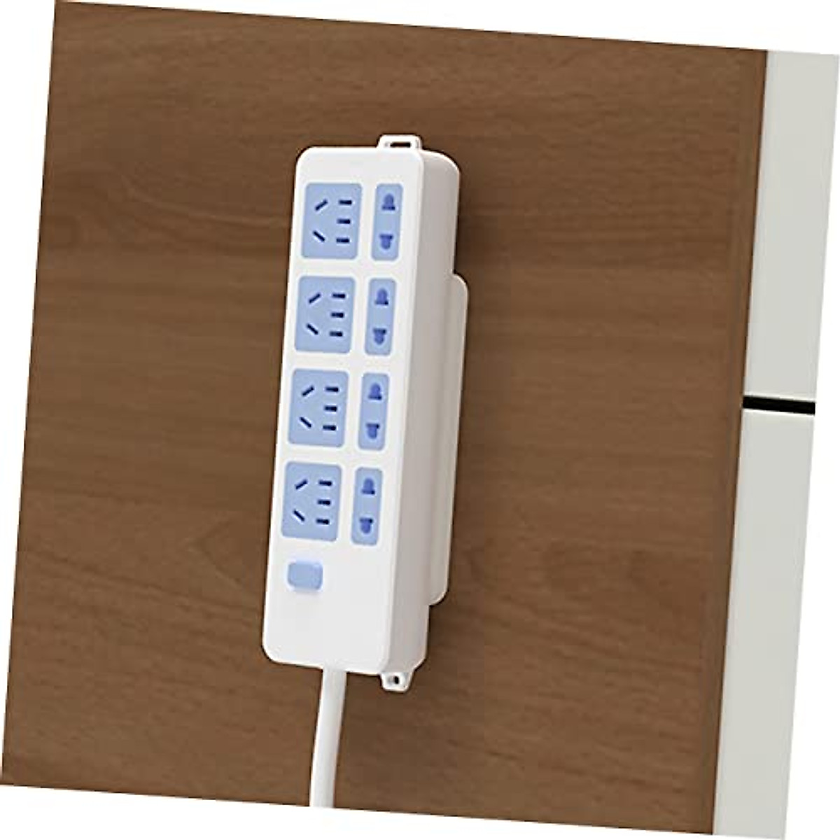 Toddmomy 12pcs Plastic Self Surge Paper Desk No Adhesive Wall-Mounted Free Office Strip Wall Sticker Router Power Punch for Socket Tv Cable Fixator Mounted Protector Stand Computer