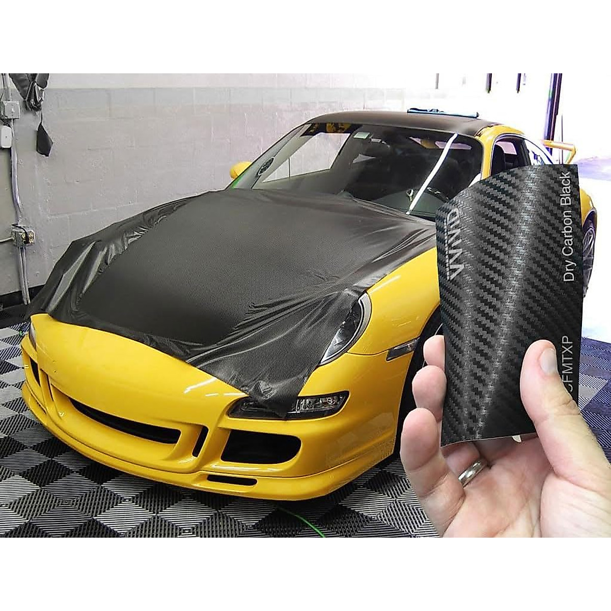 VViViD XPO Black Carbon Fiber Car Wrap Vinyl Roll Featuring Air Release Technology (2ft x 5ft)