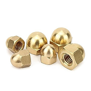 M3 M4 M5 M6 M8 M10 M12 M14 M16 Brass Cap Hex Nuts Decorative Dome Head Cover Semicircle Acorn Nut (Size : M8 (5pcs))