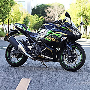 Motorcycle Stickers, Compatible with Kawasaki Ninja 400, Graphics kit Stickers Monochrome Decals Decorative Accessories (DS001YH-Red)