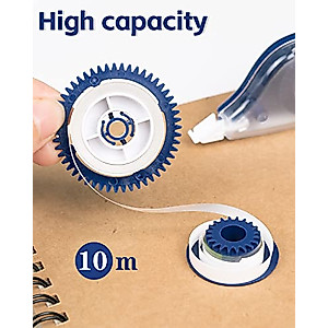 Correction Tape, Pack of 8, Cover The Error with White Tape, Applicator for Instant Corrections, Tape Eraser for Note Taking, Office Supplies, School Supplies, 1/5 Inch X 32.8 Ft (5mmx10m)