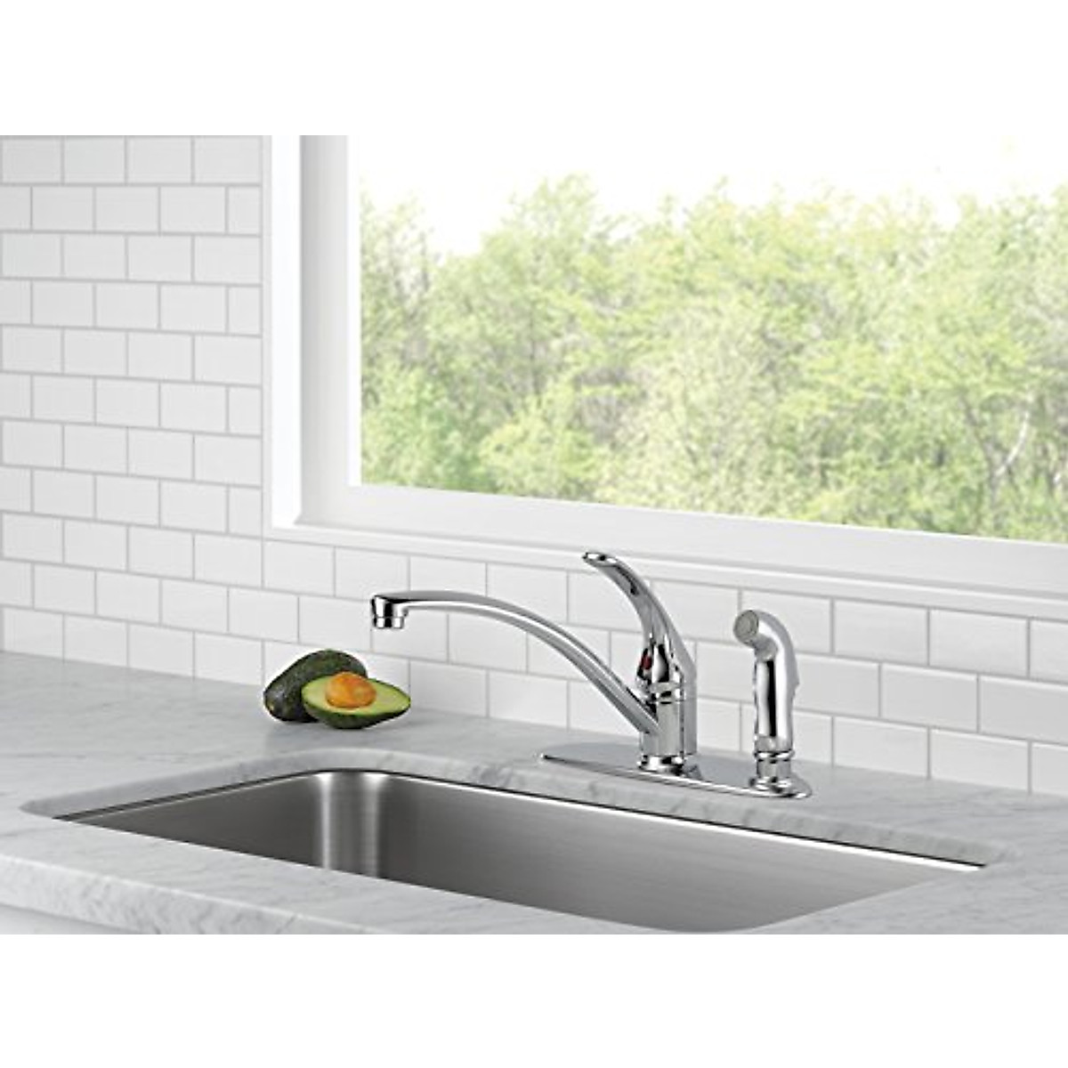 DELTA FAUCET B3310LF, 19.35 x 11.75 x 0.02 inches, Chrome