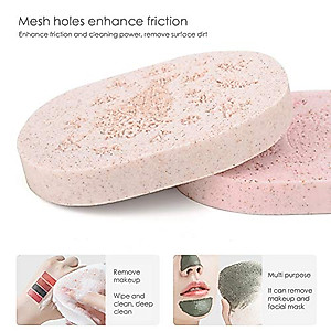 Facial Bath Cleansing Sponges for Aging Skin Cleaning, Reusable Cosmetic Face Sponge Pads for Facial, Body, Bath, Spa, Makeup Remover
